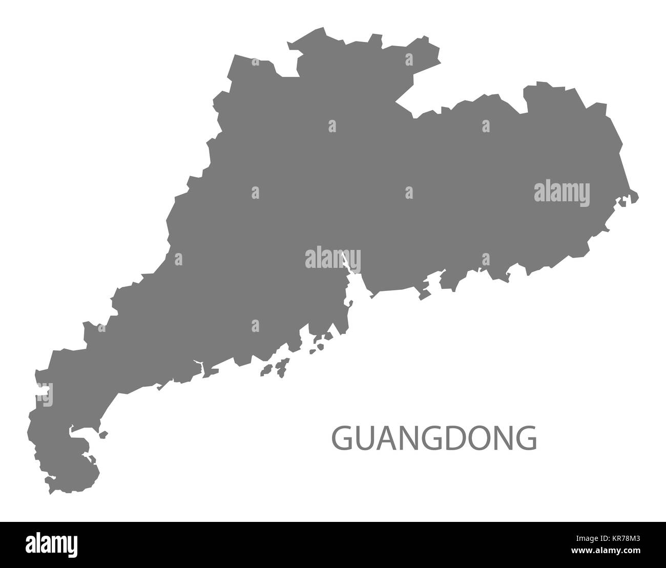 guangdong-china-map-grey-stock-photo-alamy