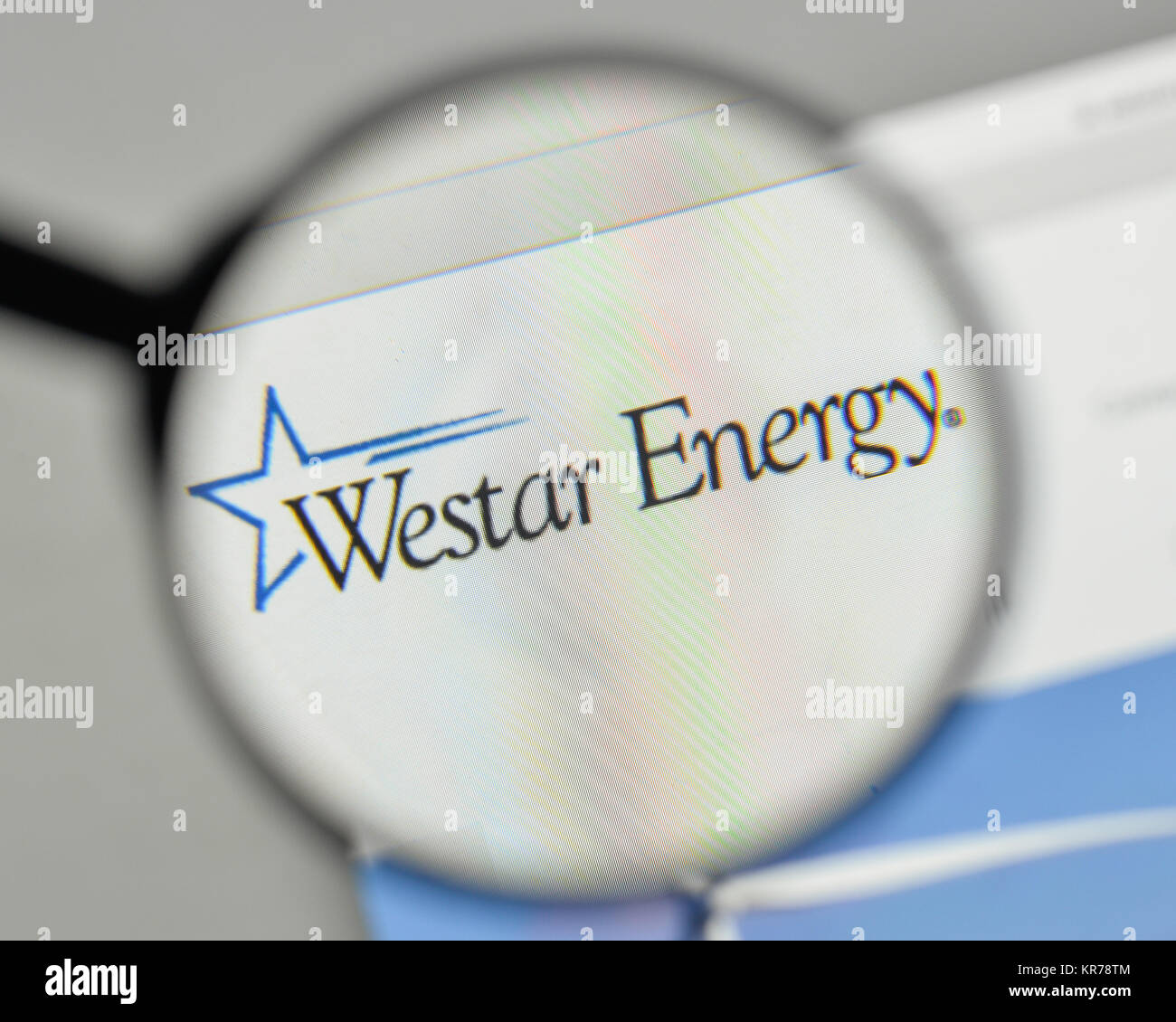 Milan, Italy - November 1, 2017: Westar Energy logo on the website ...