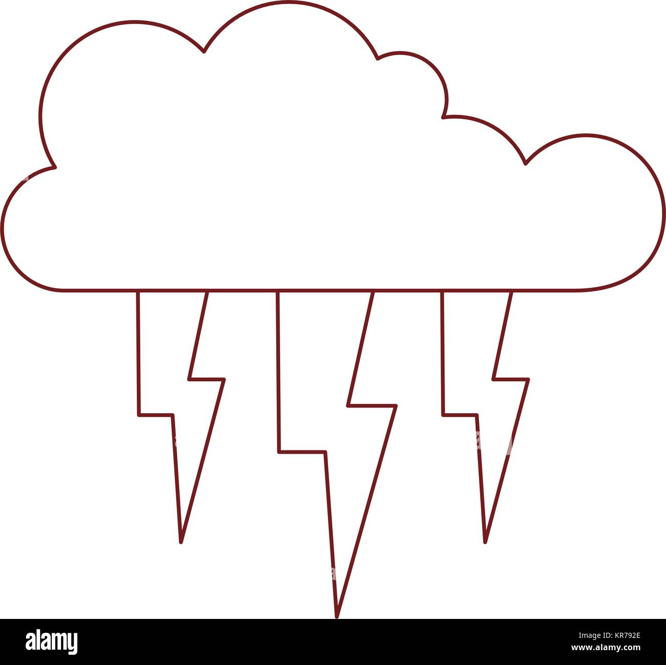 Lightning in cloudy dark Stock Vector Images - Alamy