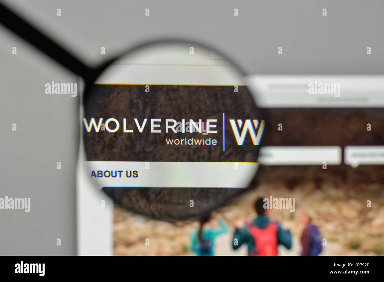 Milan, Italy - November 1, 2017: Wolverine World Wide logo on the ...