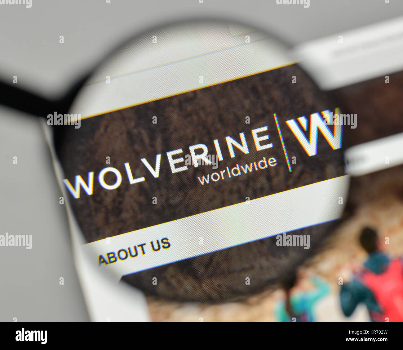 Milan, Italy - November 1, 2017: Wolverine World Wide logo on the ...