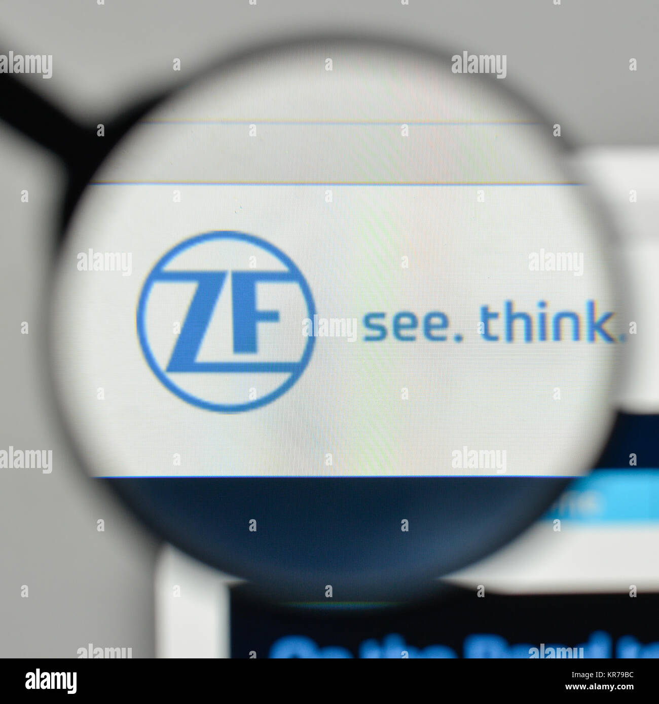 Milan, Italy - November 1, 2017: ZF Friedrichshafen logo on the website ...