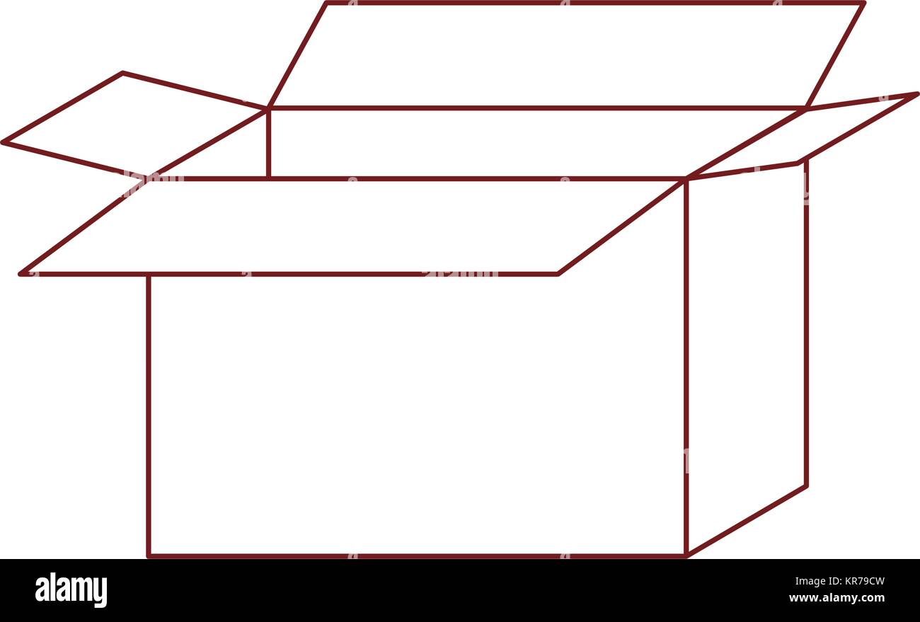 Red cardboard carry box Stock Vector Images - Alamy