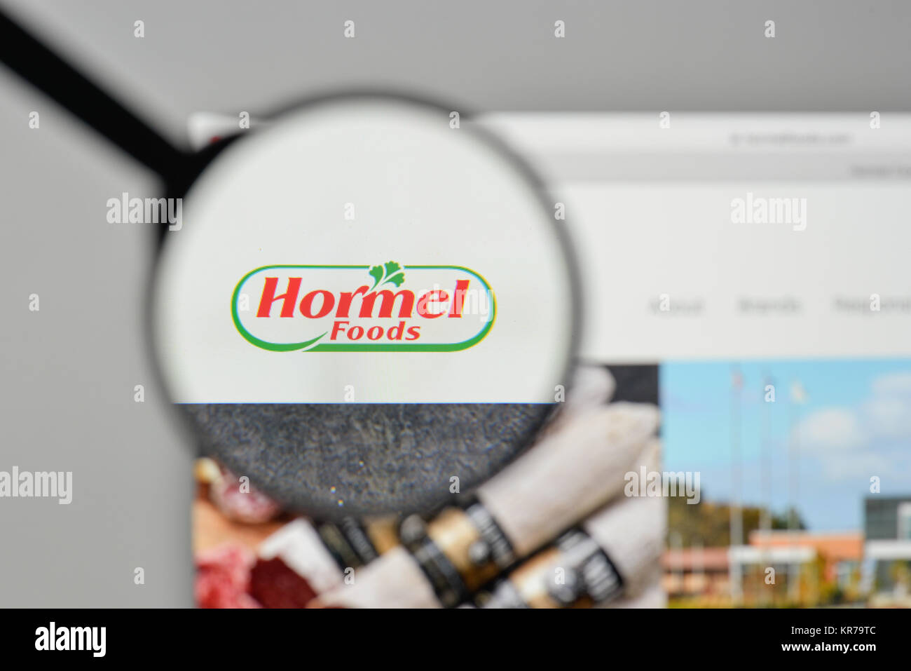 Milan, Italy - November 1, 2017: Hormel Foods logo on the website ...