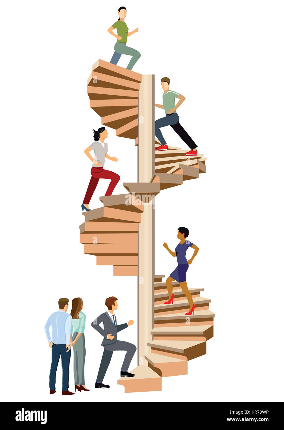 Climb up stairs Cut Out Stock Images & Pictures - Alamy