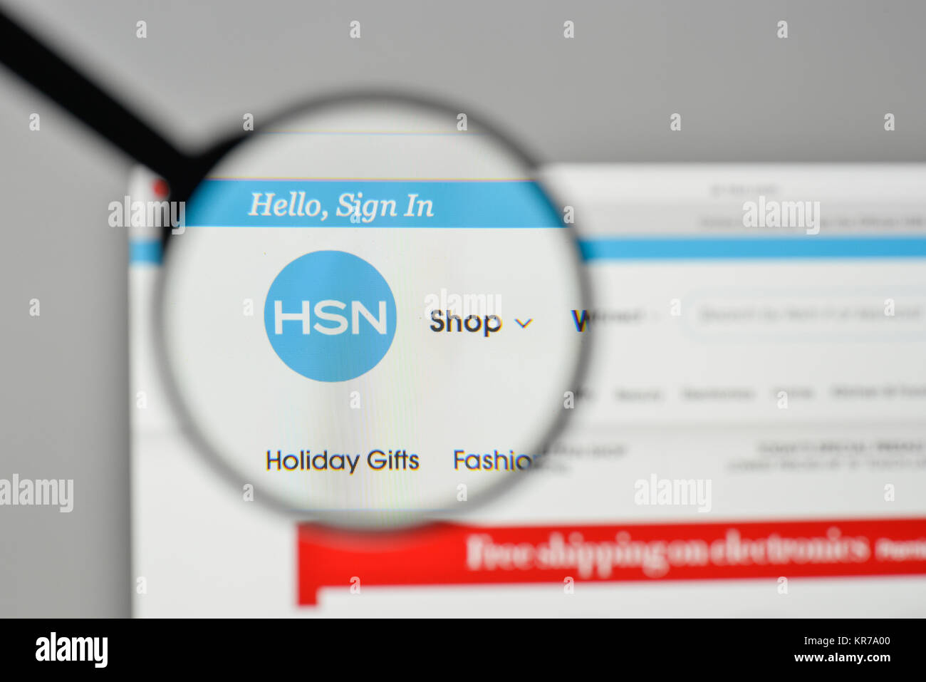 Milan, Italy - November 1, 2017: HSN logo on the website homepage Stock ...