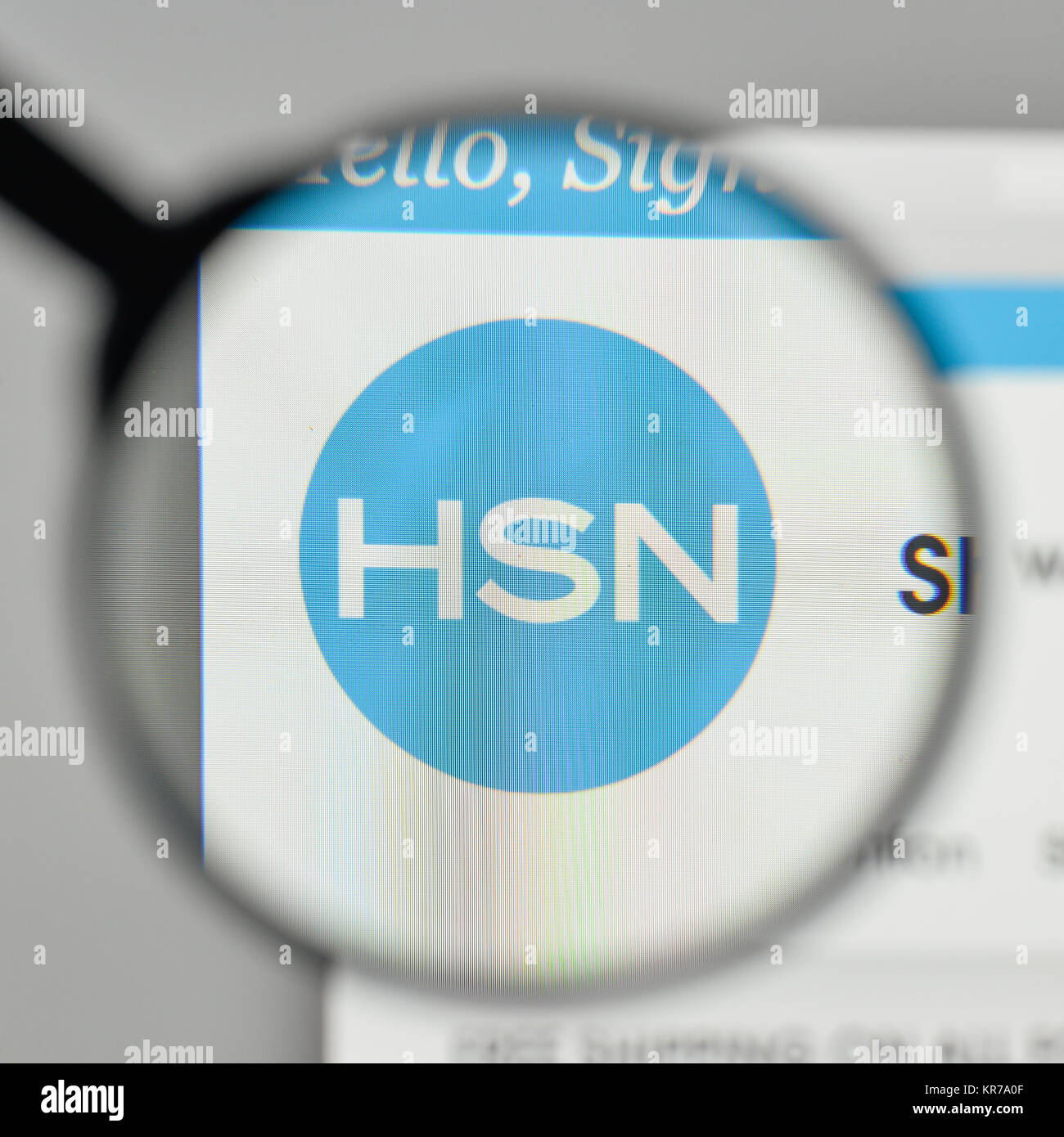 Milan, Italy - November 1, 2017: HSN logo on the website homepage Stock ...