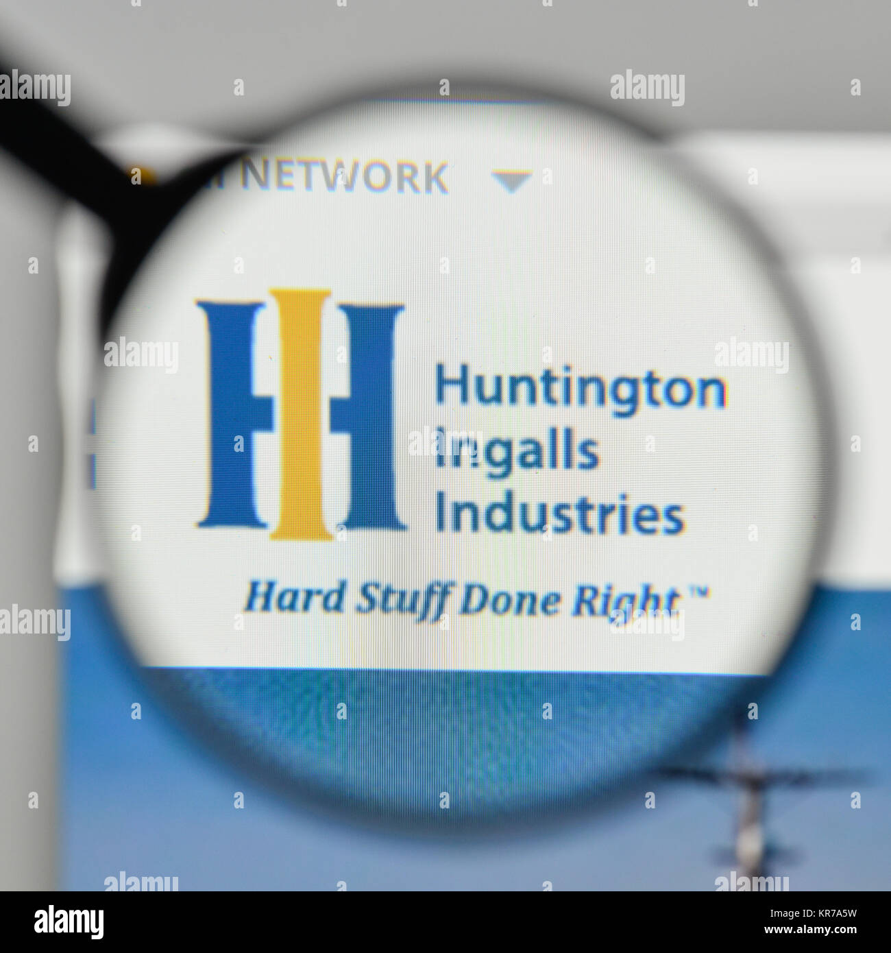 Milan, Italy - November 1, 2017: Huntington Ingalls Industries logo on ...