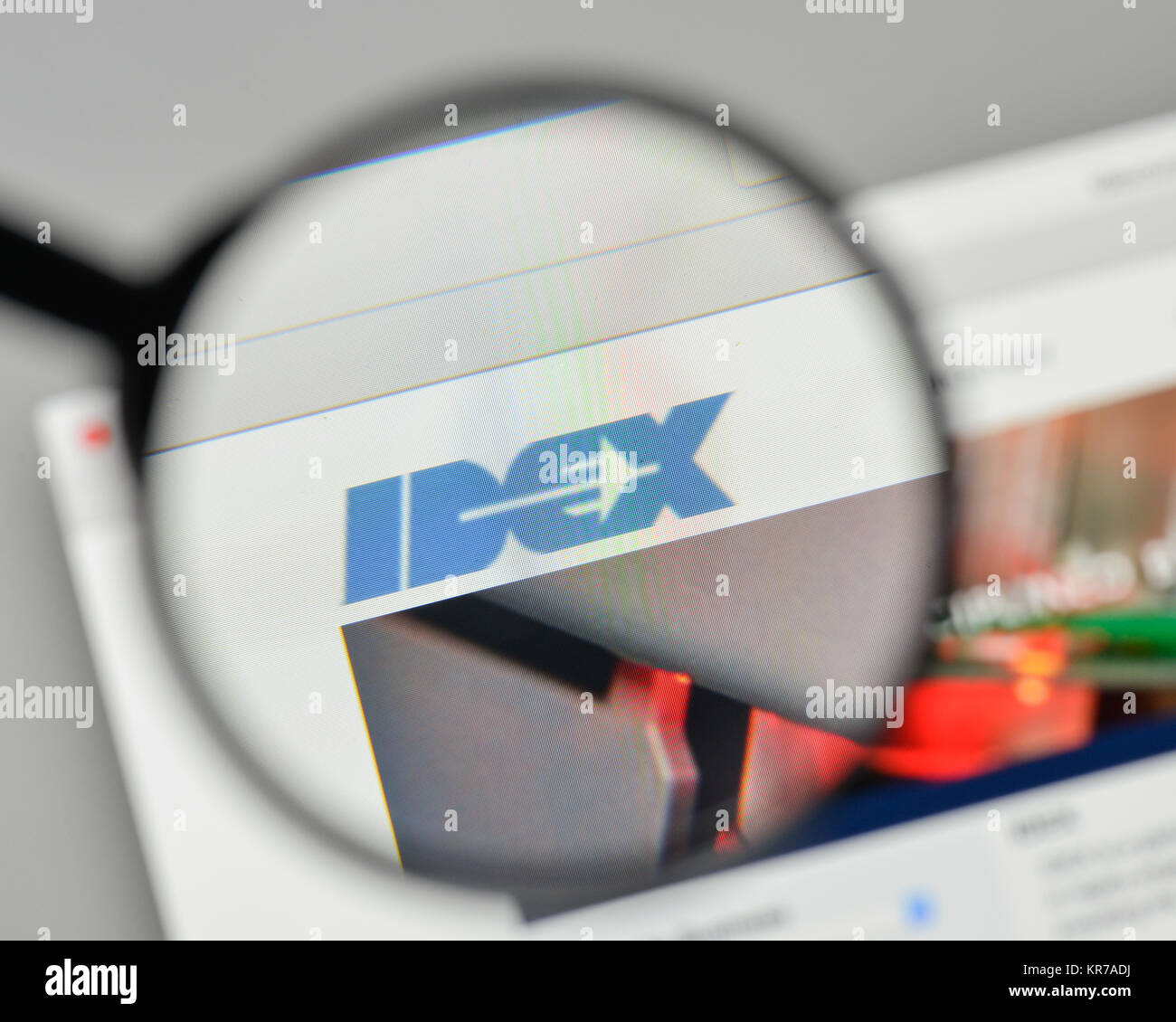 Milan, Italy - November 1, 2017: IDEX logo on the website homepage ...