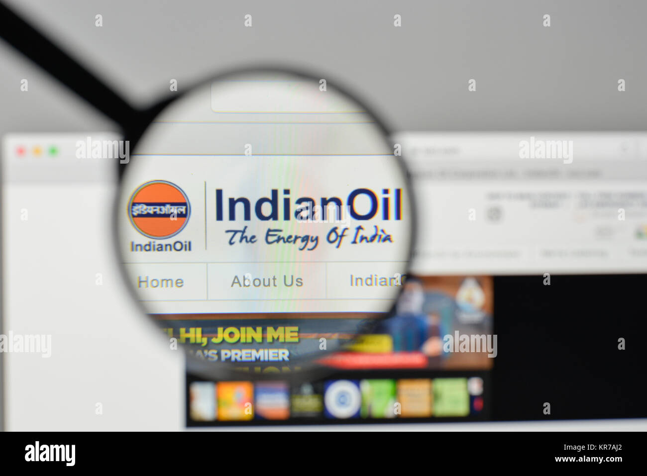 Milan, Italy - November 1, 2017: Indian Oil logo on the website ...