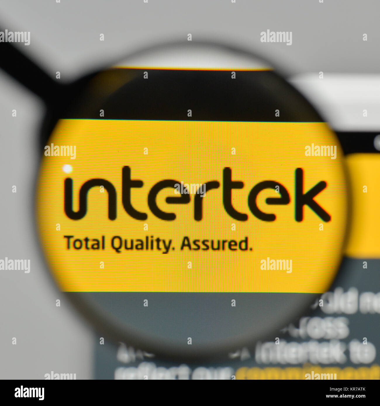 Milan, Italy - November 1, 2017: Intertek Group logo on the website ...