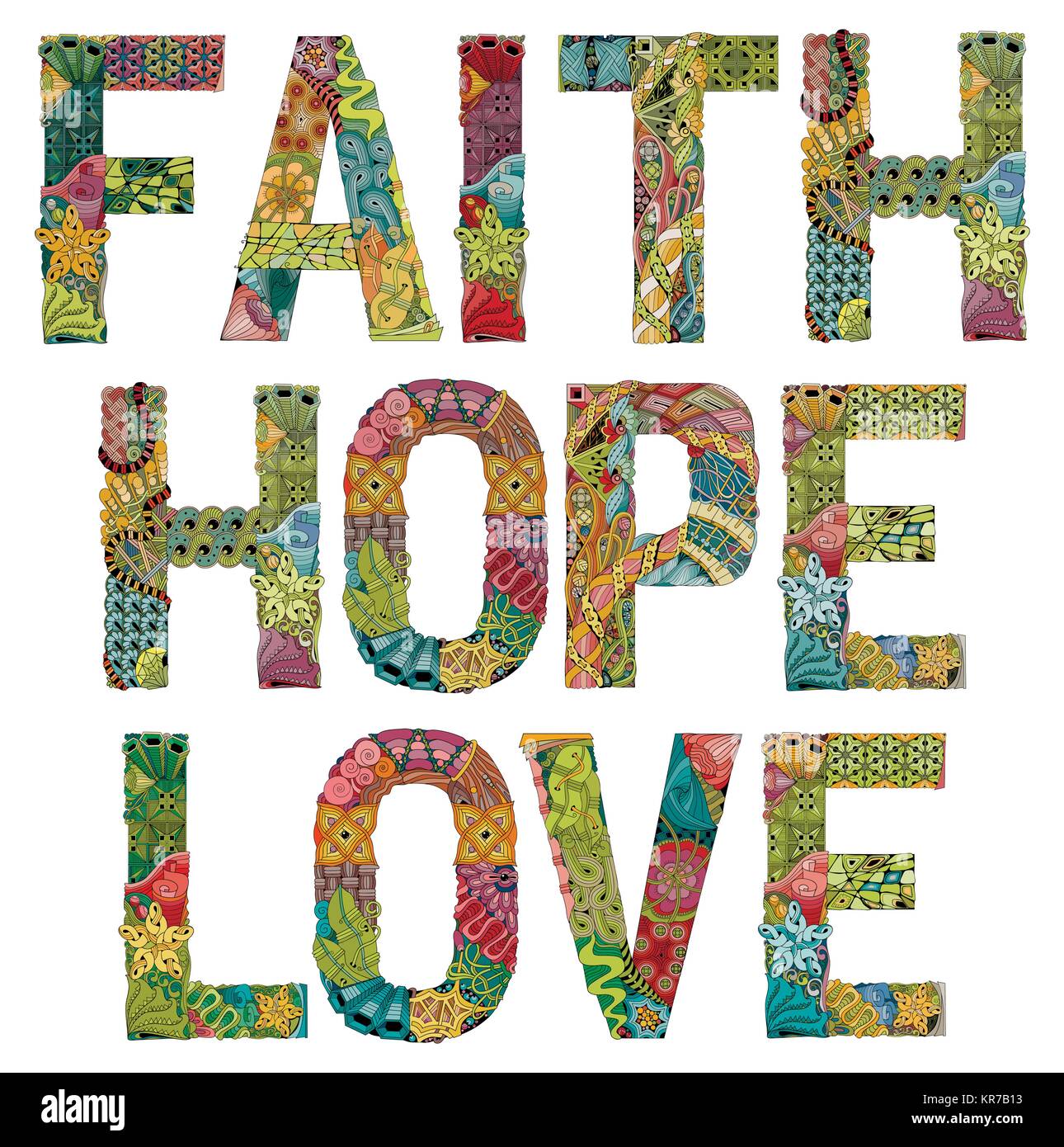 Symbol of faith hope love Stock Vector Images - Alamy