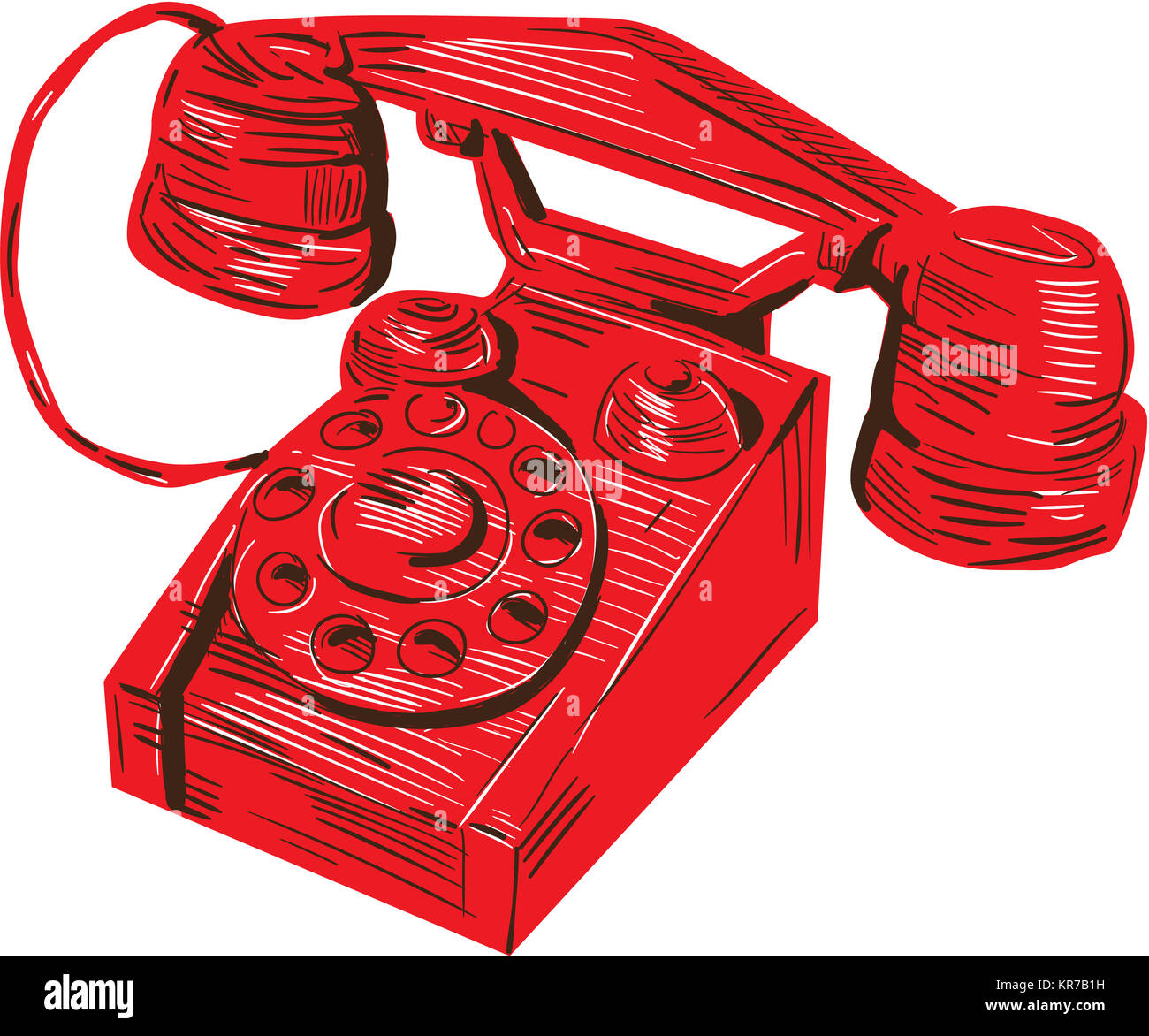 Telephone Vintage Drawing Stock Photo - Alamy