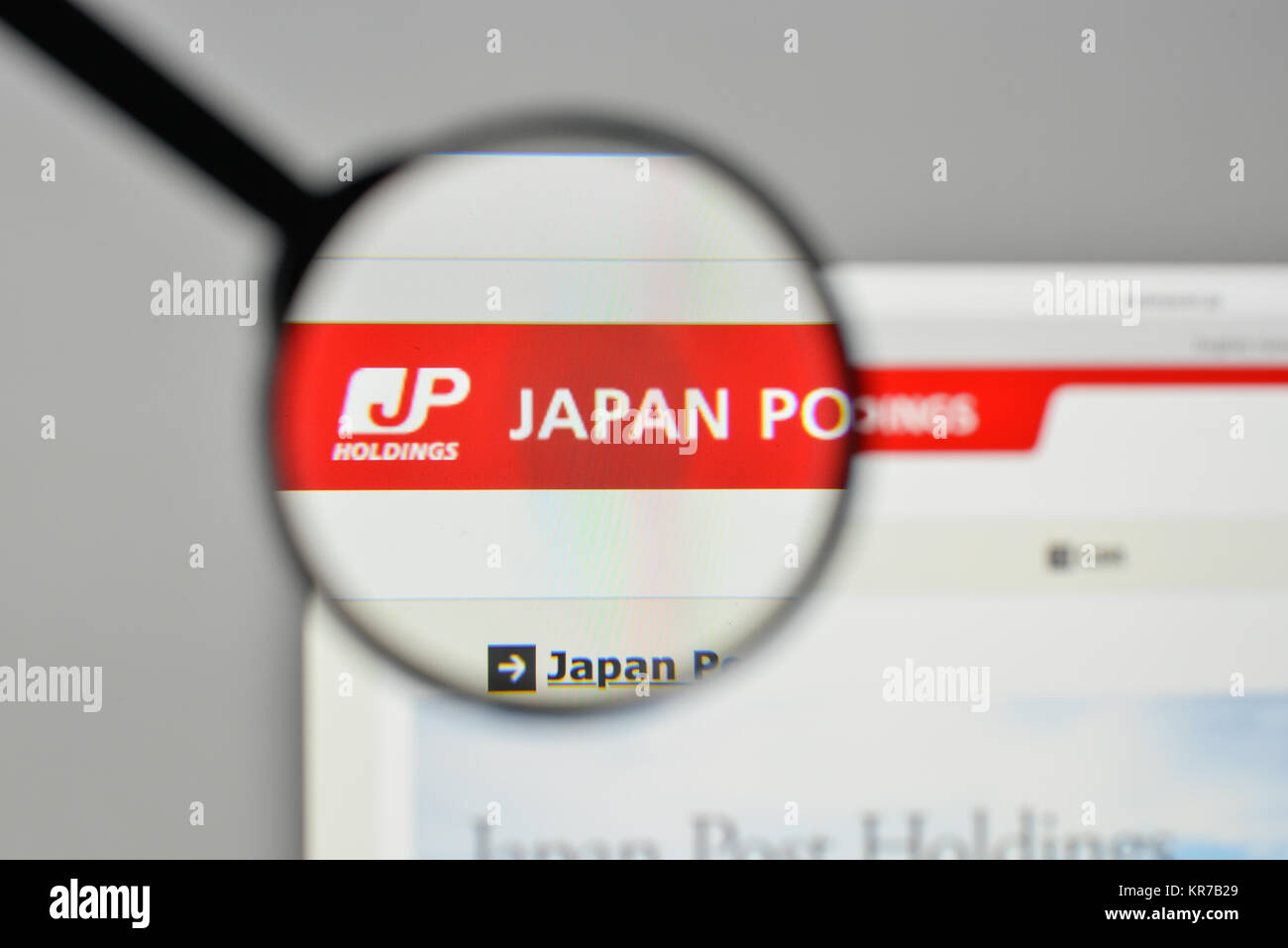 Milan, Italy - November 1, 2017: Japan Post Holdings logo on the ...