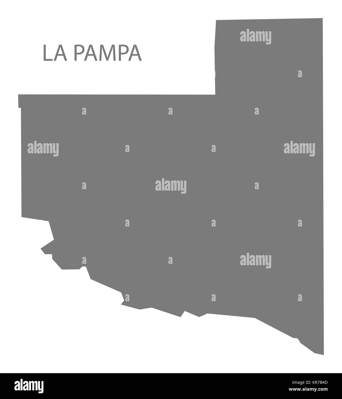 La Pampa Argentina Map grey Stock Photo - Alamy