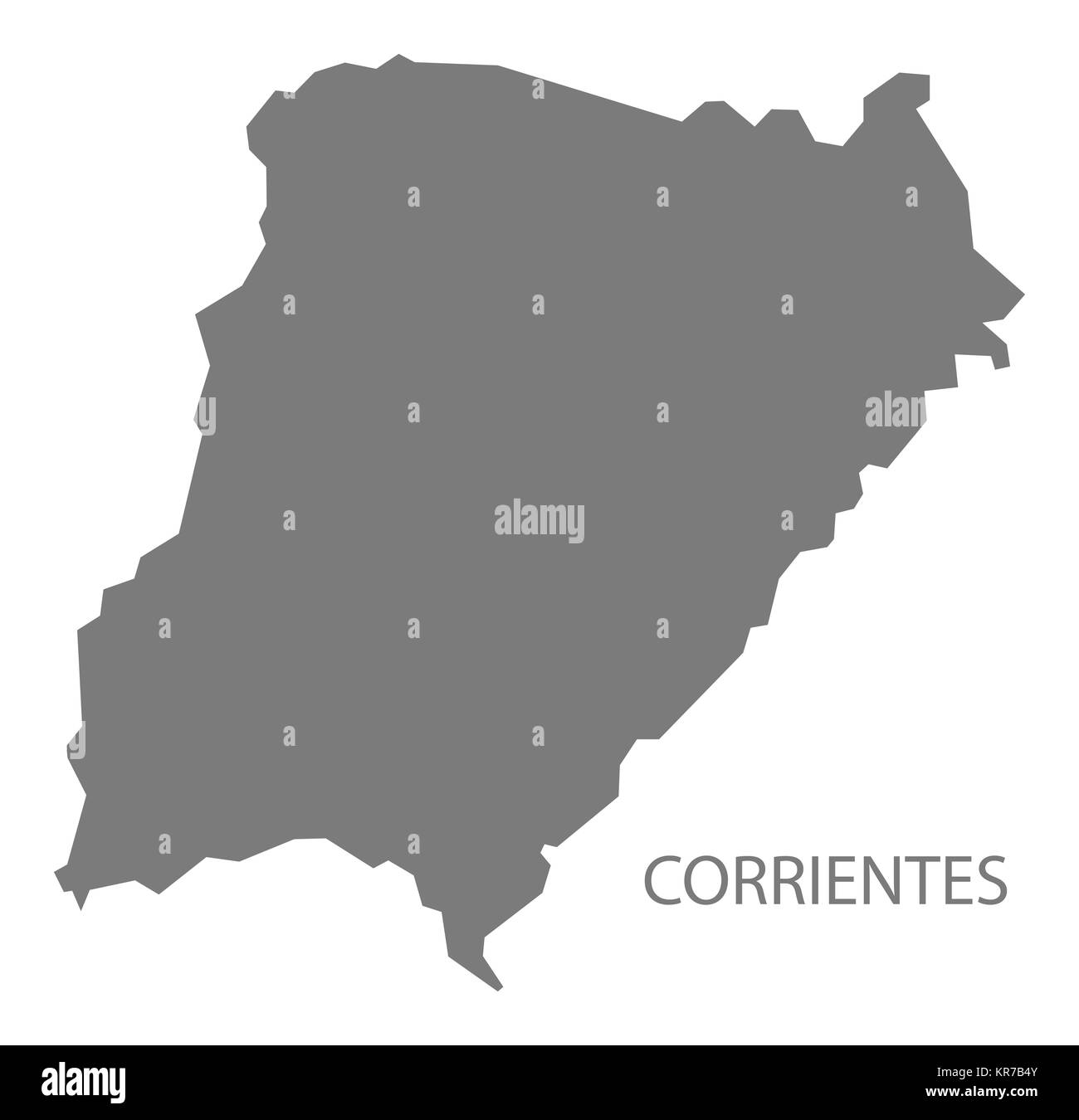 Corrientes Argentina Map grey Stock Photo - Alamy