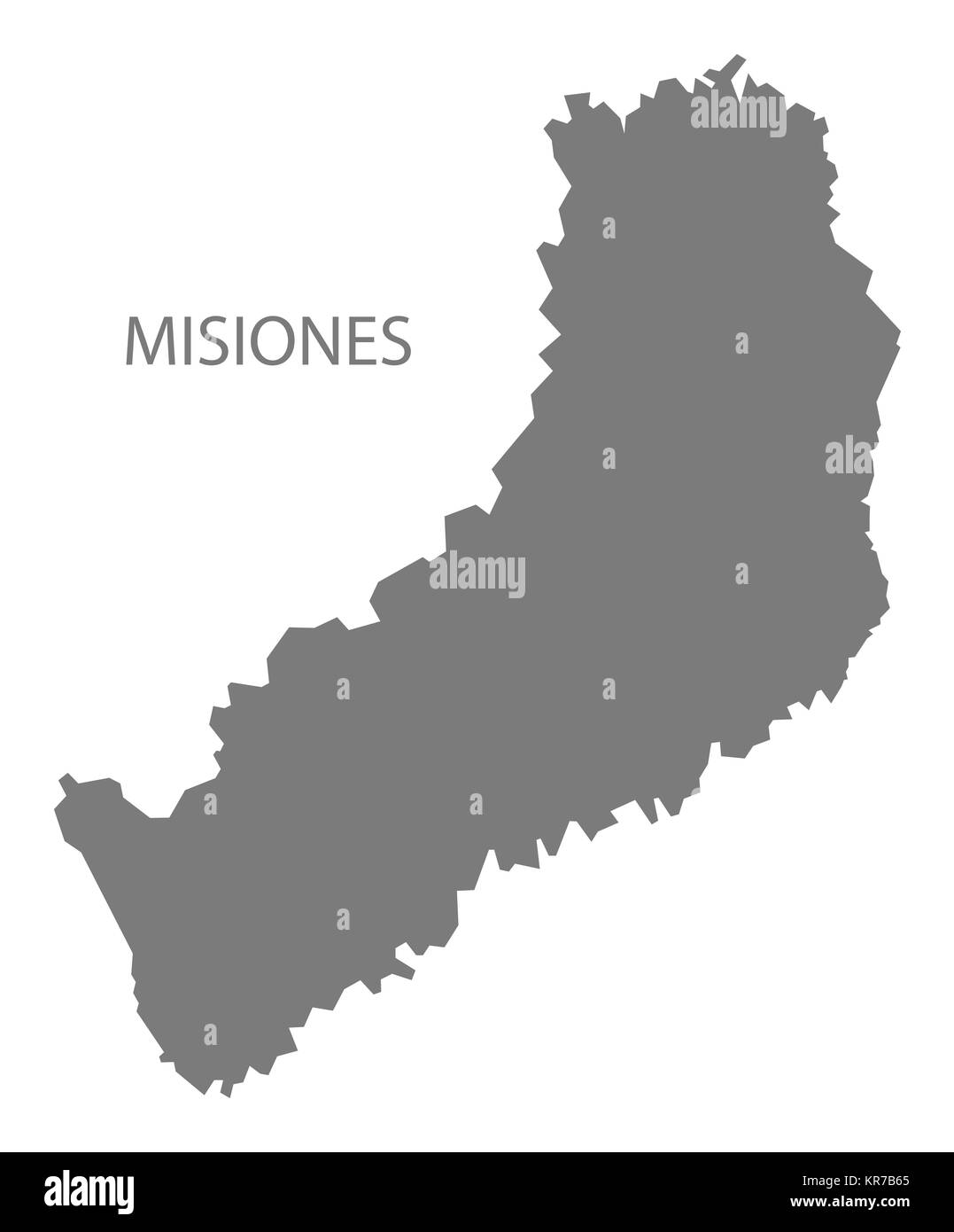 Misiones Argentina Map grey Stock Photo - Alamy
