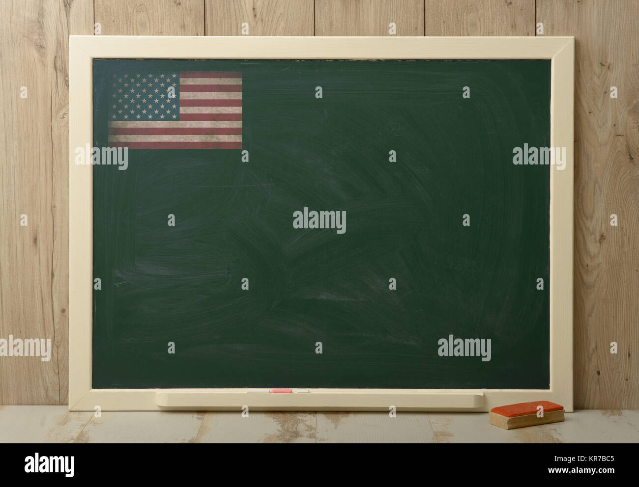 School board on wooden background Stock Photo - Alamy