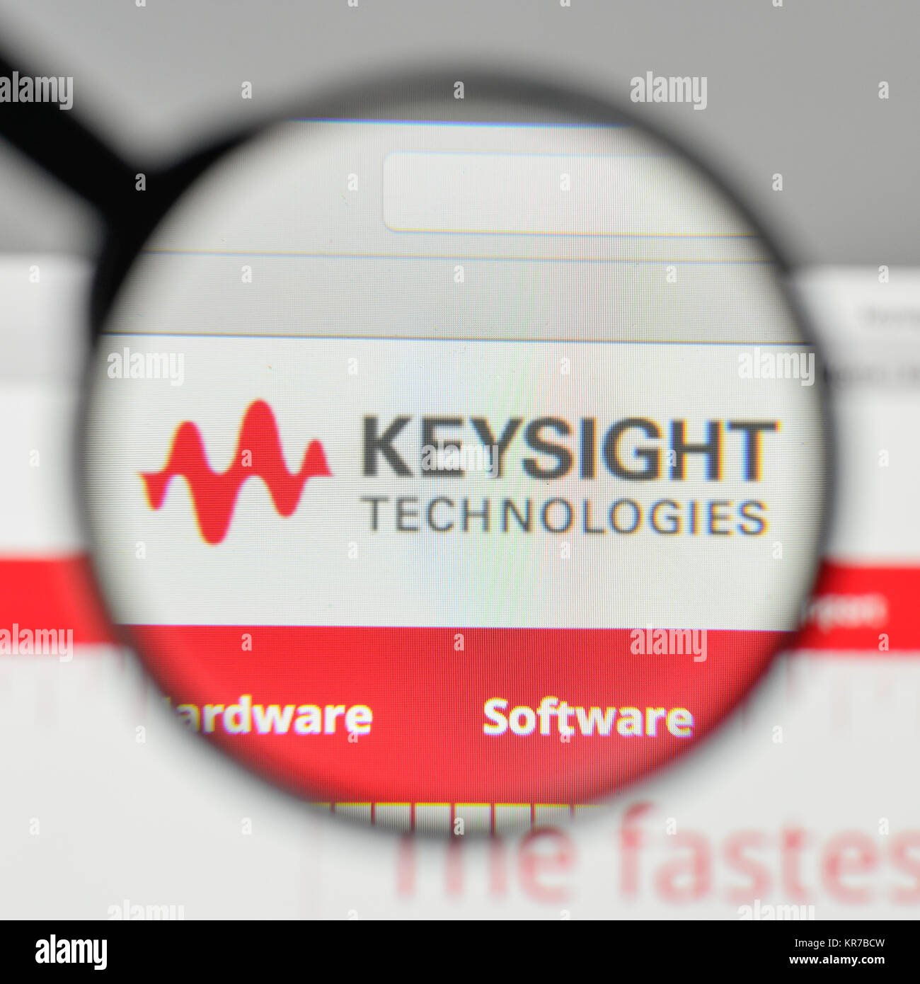 Milan, Italy - November 1, 2017: Keysight Technologies logo on the ...