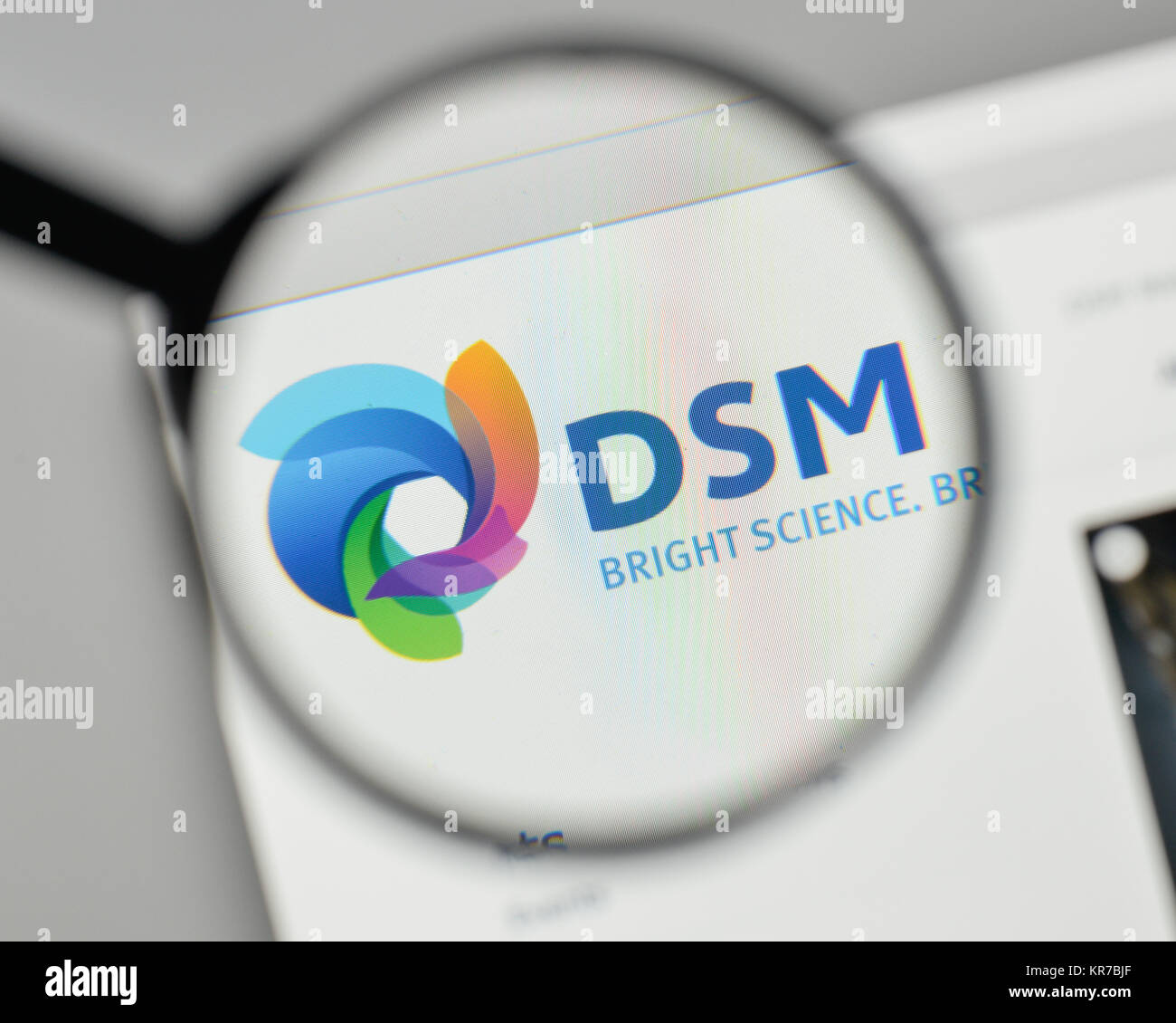 Milan, Italy - November 1, 2017: Koninklijke DSMNV DSM logo on the ...