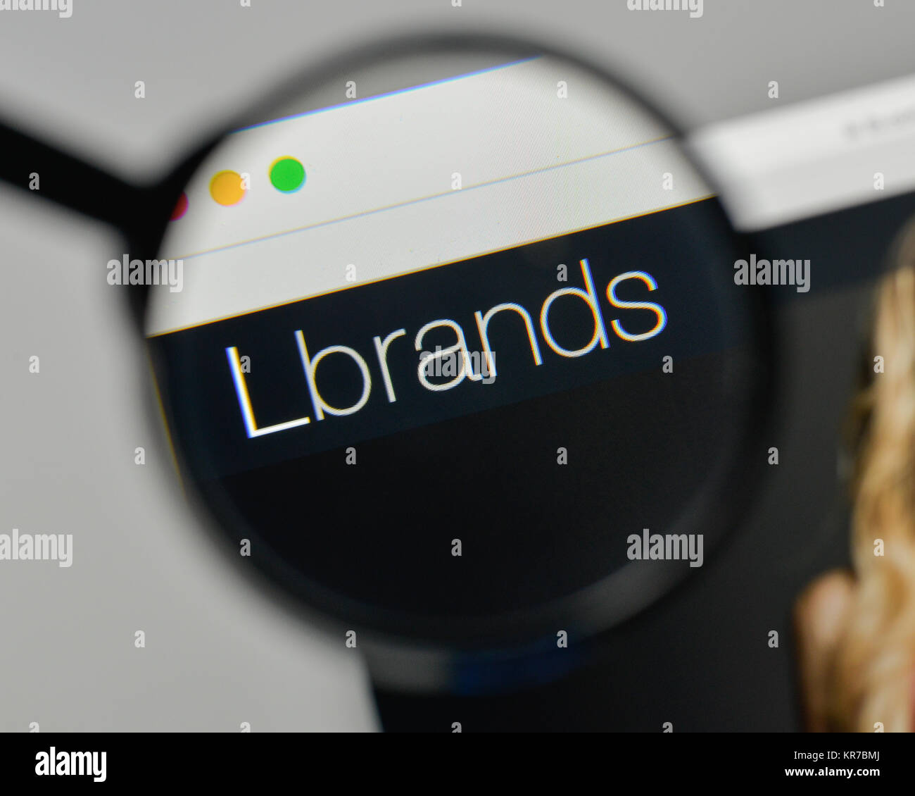Milan, Italy - November 1, 2017: L Brands logo on the website homepage ...