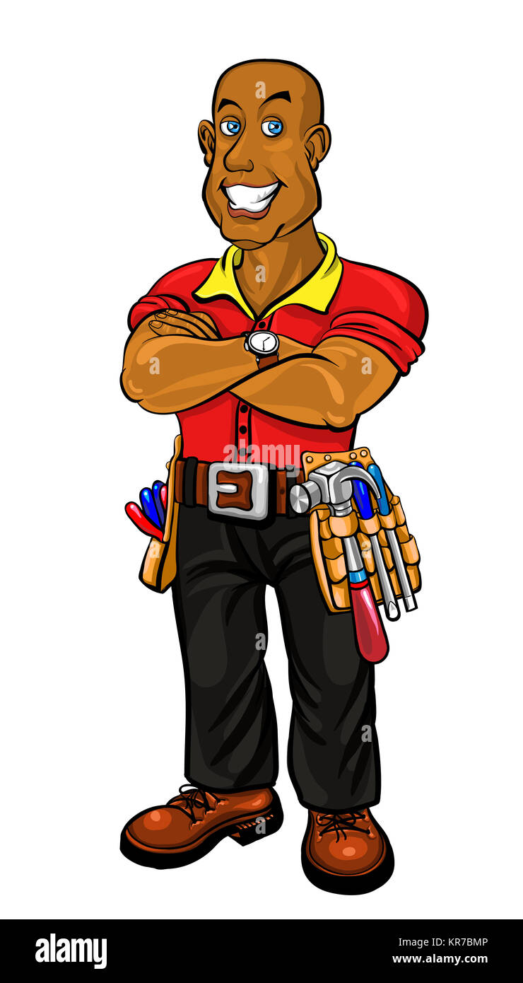 Builder outdoors on construction Cut Out Stock Images & Pictures - Alamy