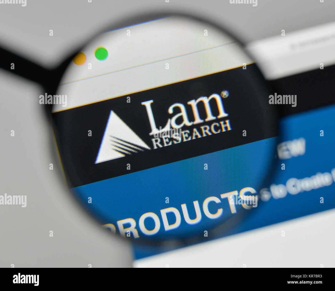 Milan, Italy - November 1, 2017: Lam Research logo on the website ...