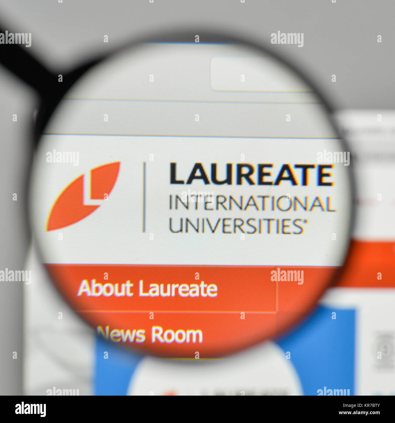 Milan, Italy - November 1, 2017: Laureate Education logo on the website ...
