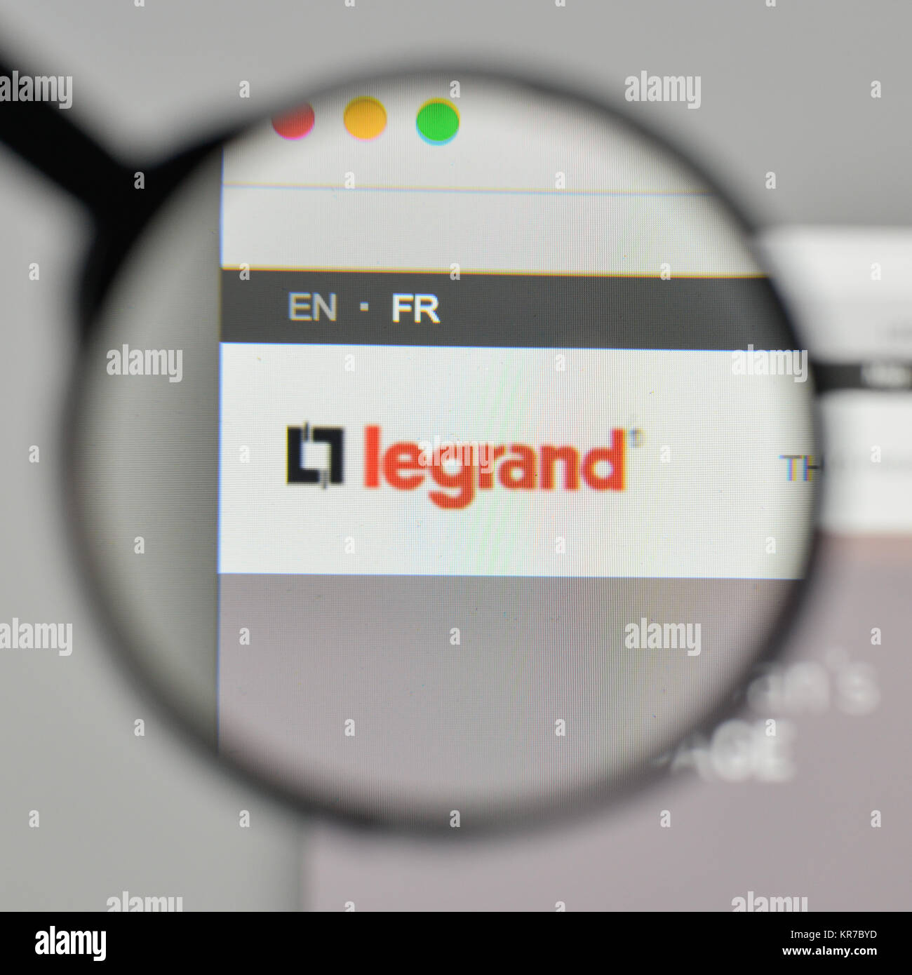 Milan, Italy - November 1, 2017: Legrand SA logo on the website ...