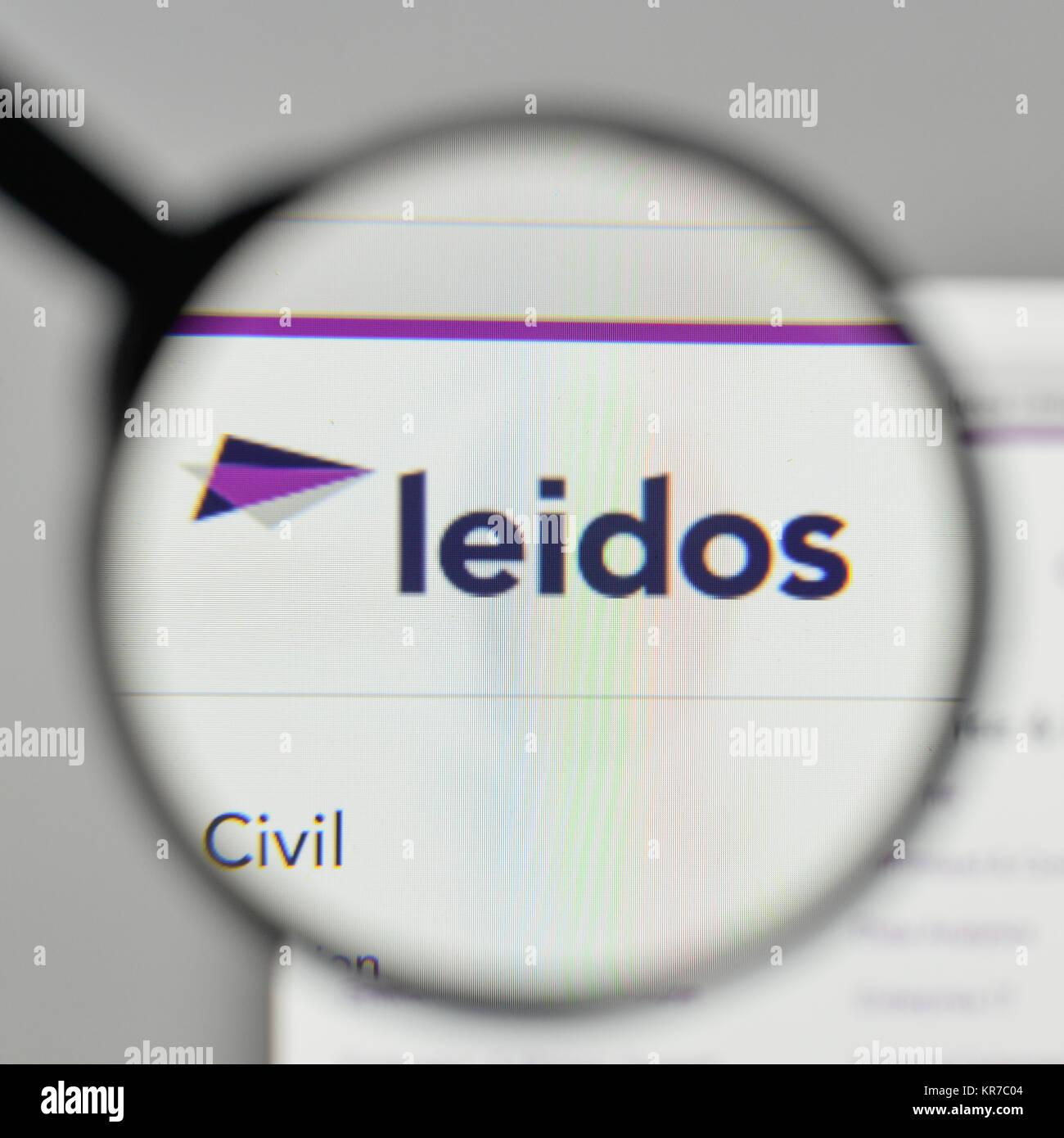 Milan, Italy - November 1, 2017: Leidos Holdings logo on the website ...