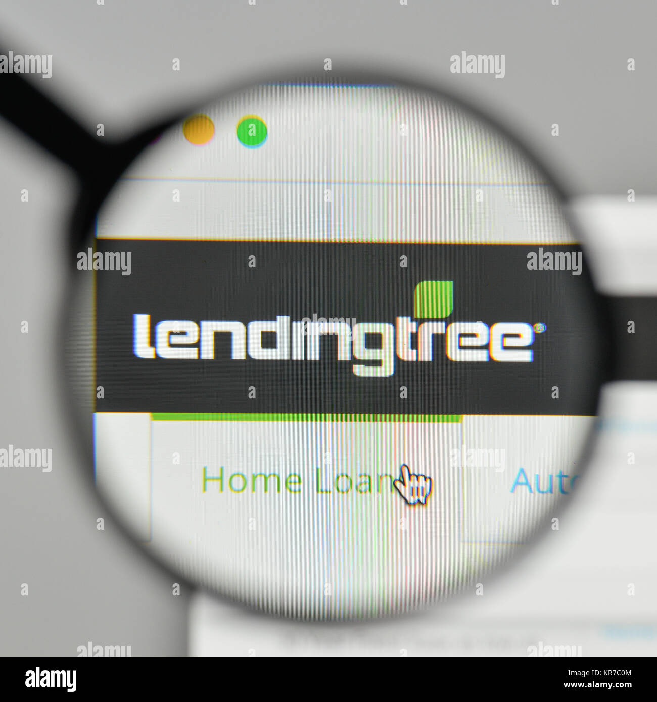 Milan, Italy - November 1, 2017: Lending Tree logo on the website ...