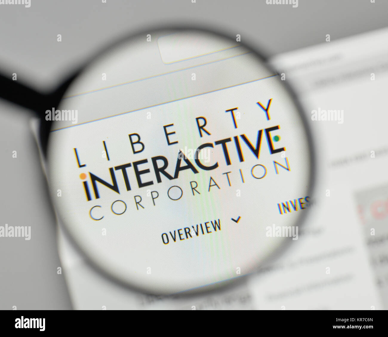 Milan, Italy - November 1, 2017: Liberty Interactive logo on the ...