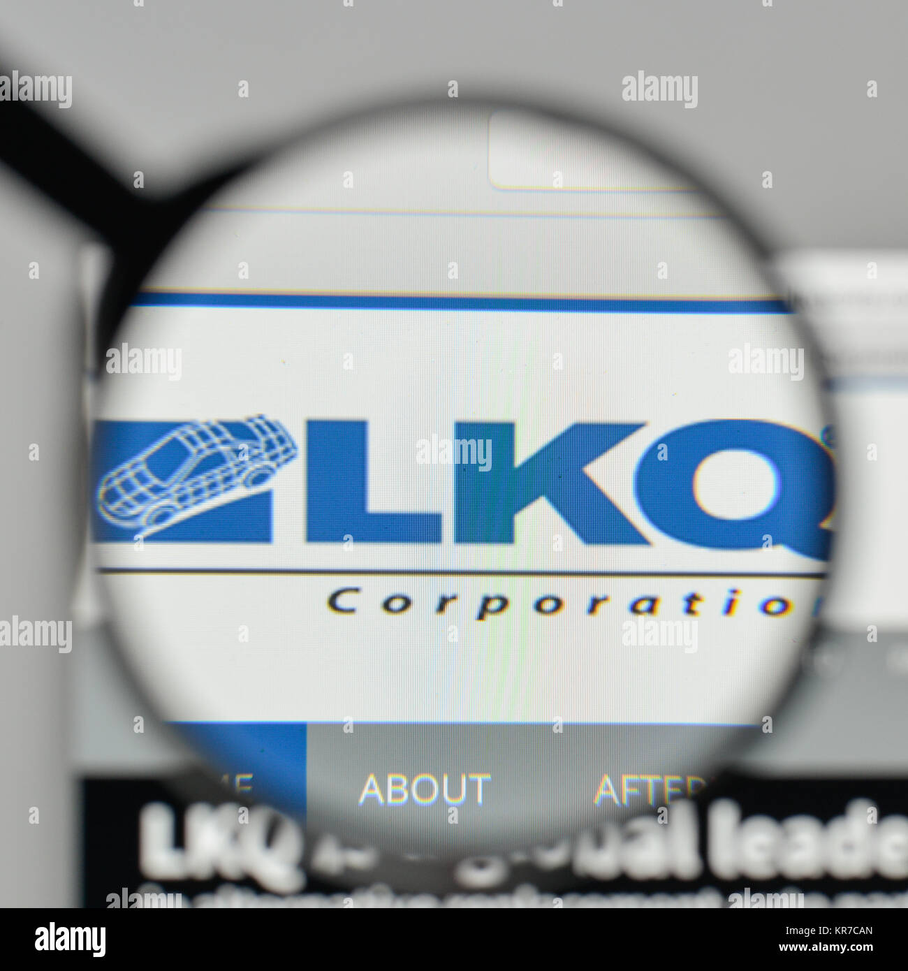 Milan, Italy - November 1, 2017: LKQ logo on the website homepage Stock ...
