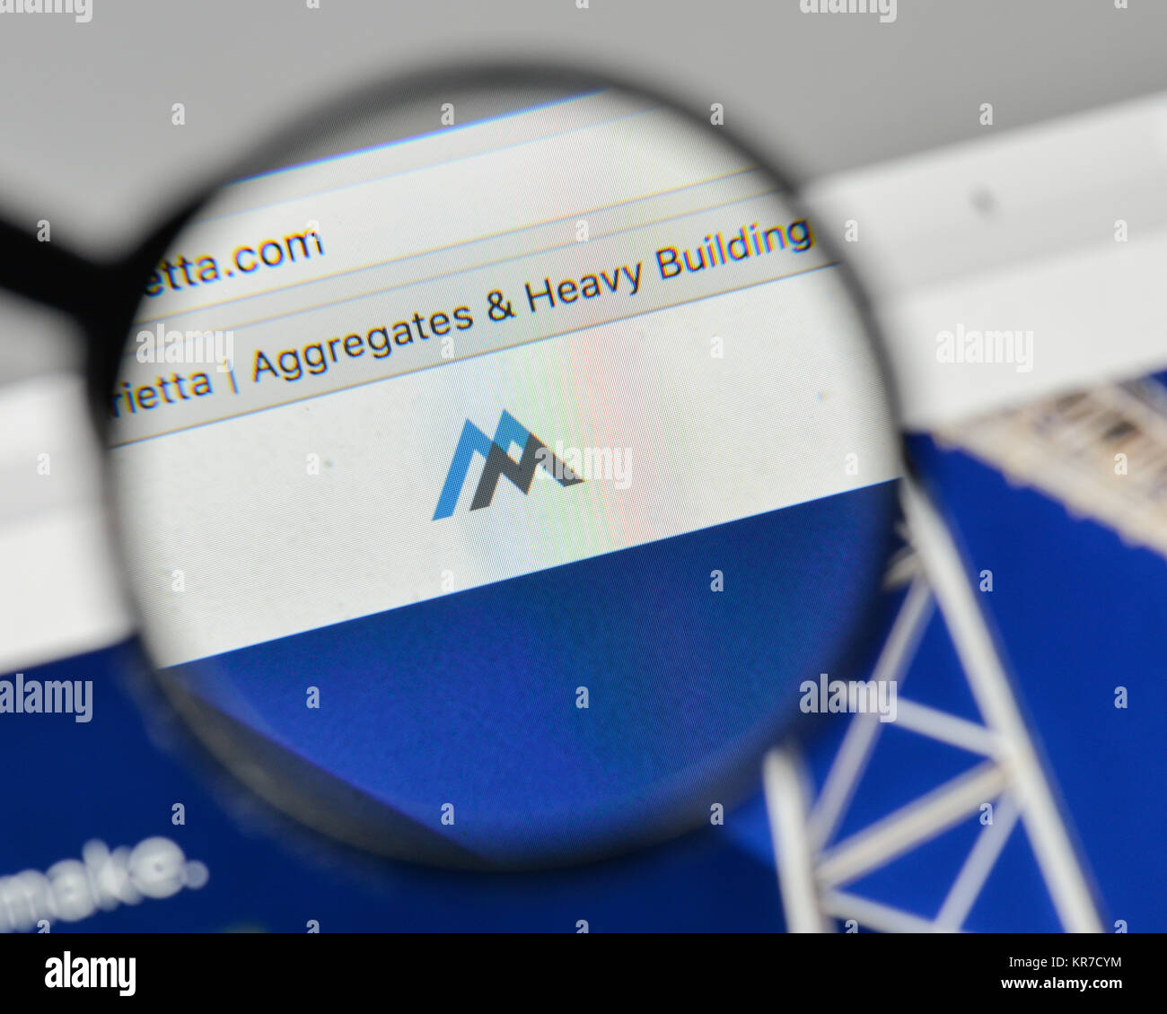 Milan, Italy - November 1, 2017: Martin Marietta Materials logo on the ...