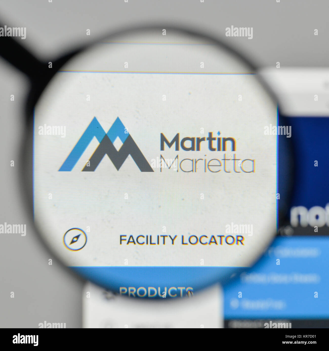 Milan, Italy - November 1, 2017: Martin Marietta Materials logo on the ...