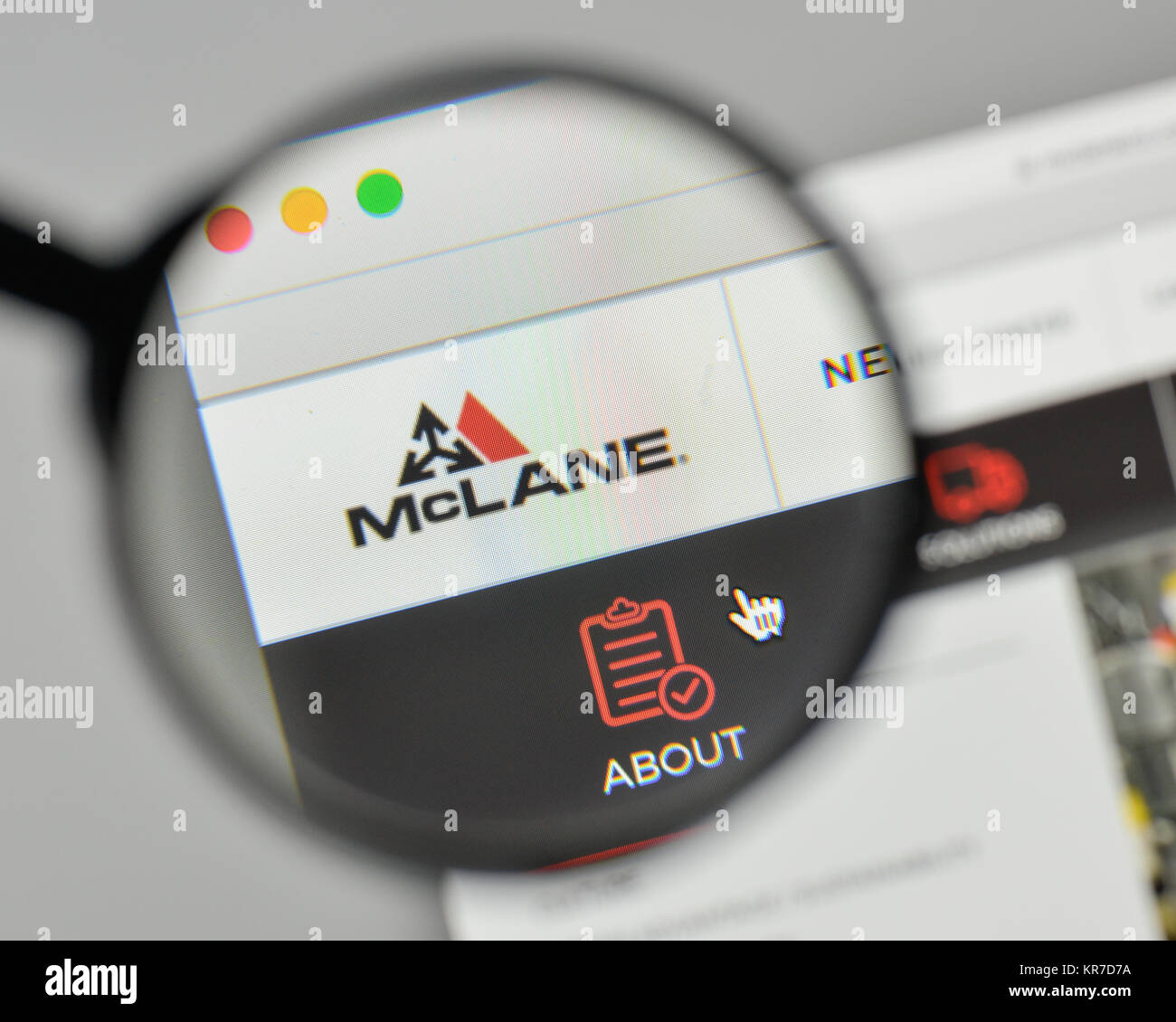 Milan, Italy - November 1, 2017: Mclane Company logo on the website ...