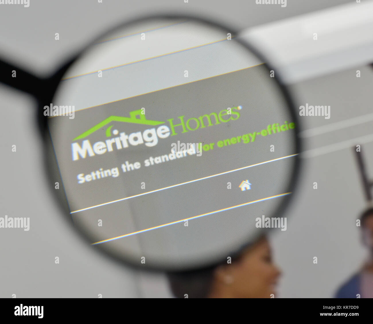 Milan, Italy - November 1, 2017: Meritage Homes logo on the website ...