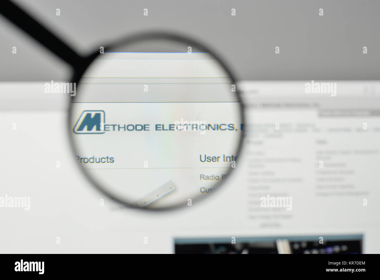 Milan, Italy - November 1, 2017: Methode Electronics logo on the ...