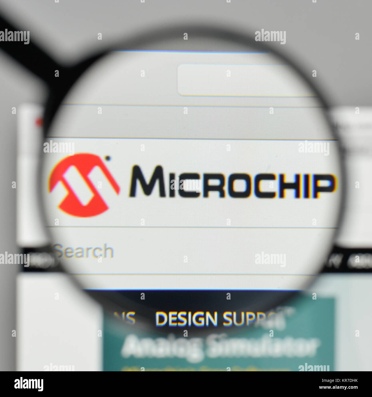 Milan, Italy - November 1, 2017: Microchip Technology logo on the ...