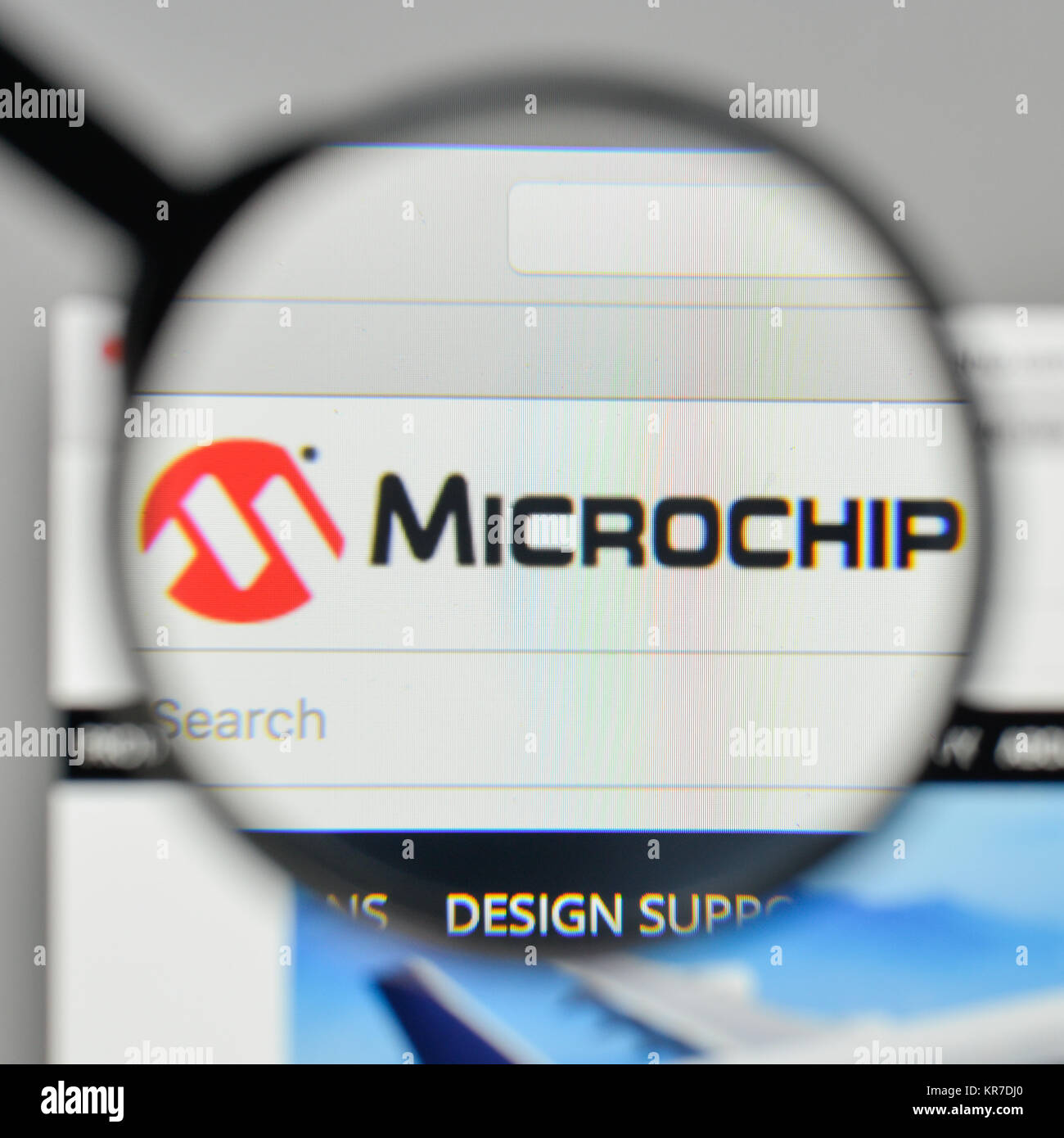 Milan, Italy - November 1, 2017: Microchip Technology logo on the ...