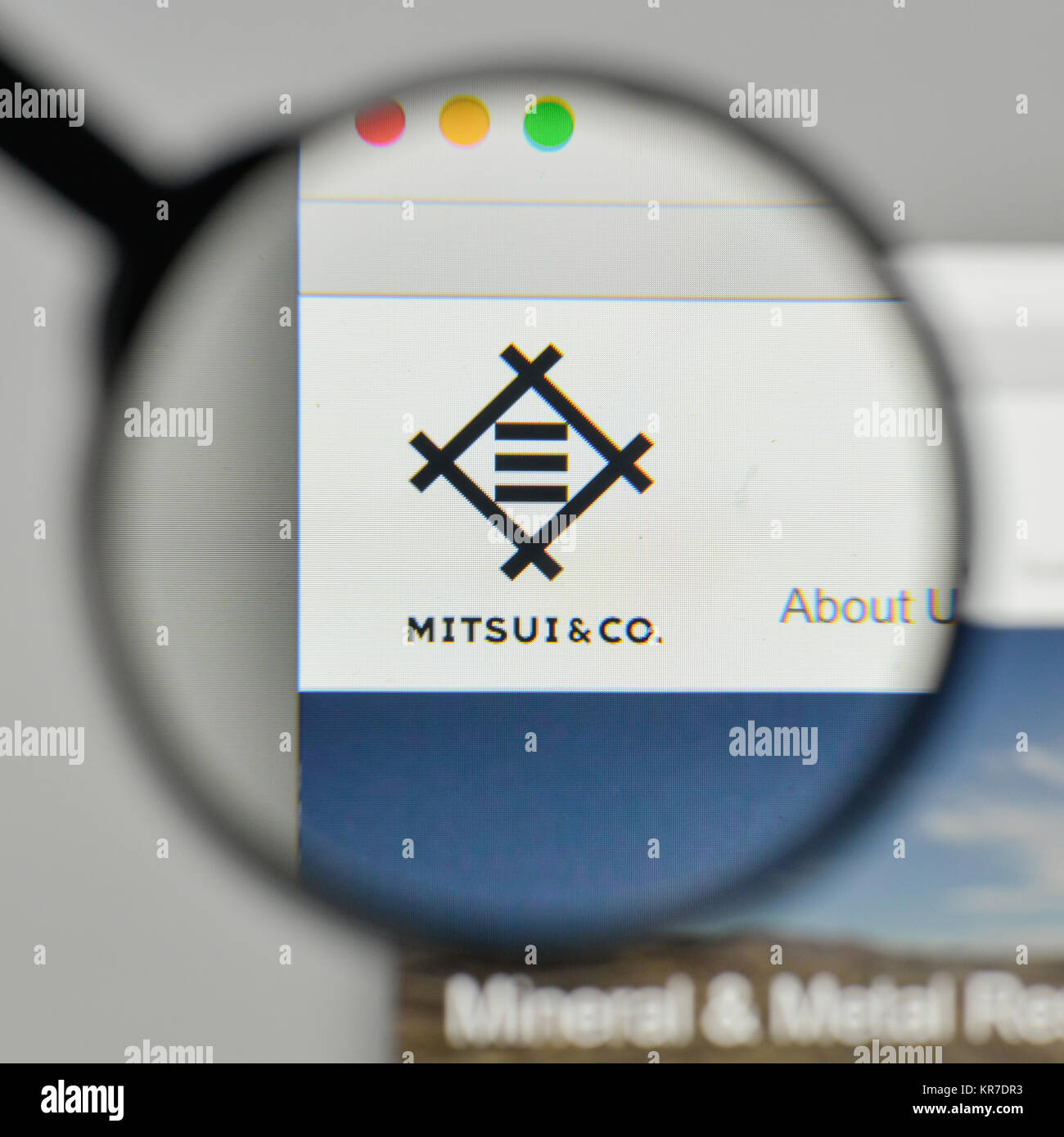 Milan, Italy - November 1, 2017: Mitsui logo on the website homepage ...