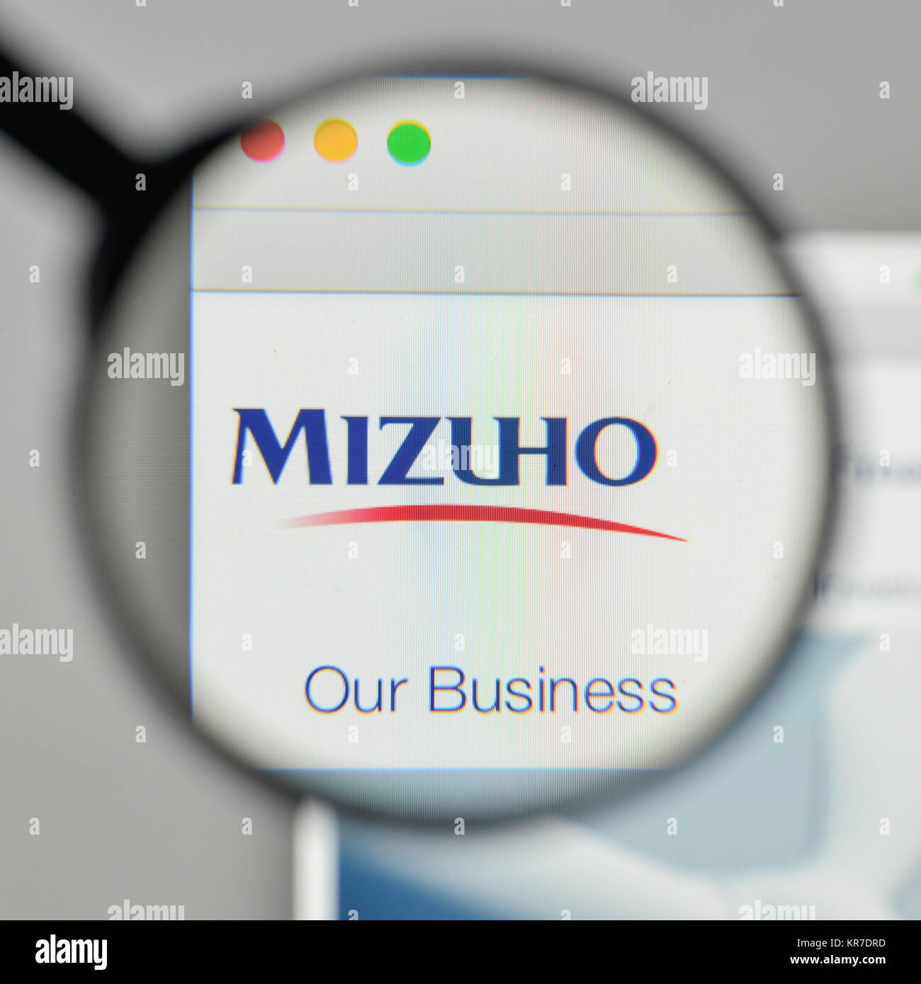 Milan, Italy - November 1, 2017: Mizuho Financial Group logo on the ...
