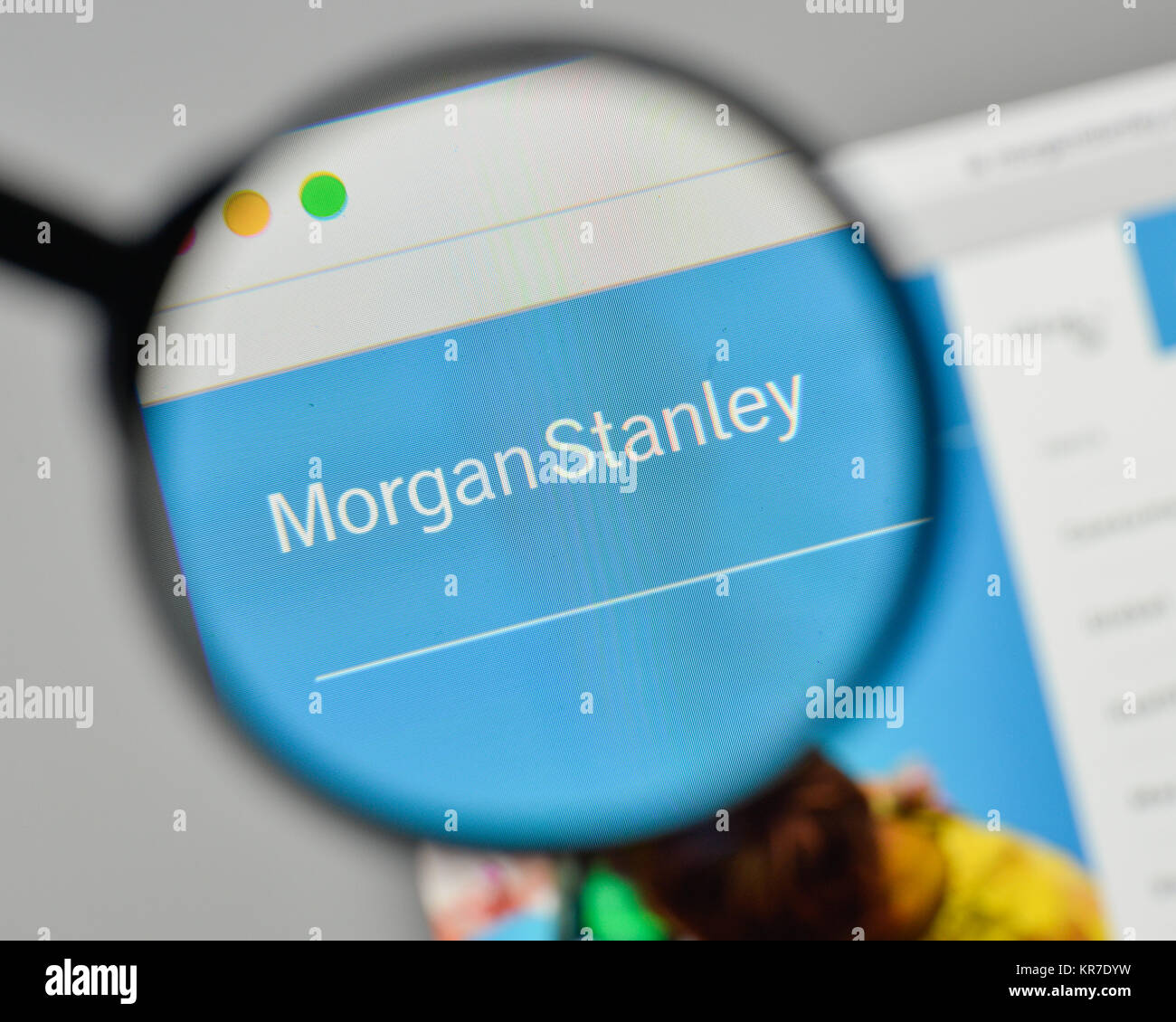 Milan, Italy - November 1, 2017: Morgan Stanley logo on the website ...