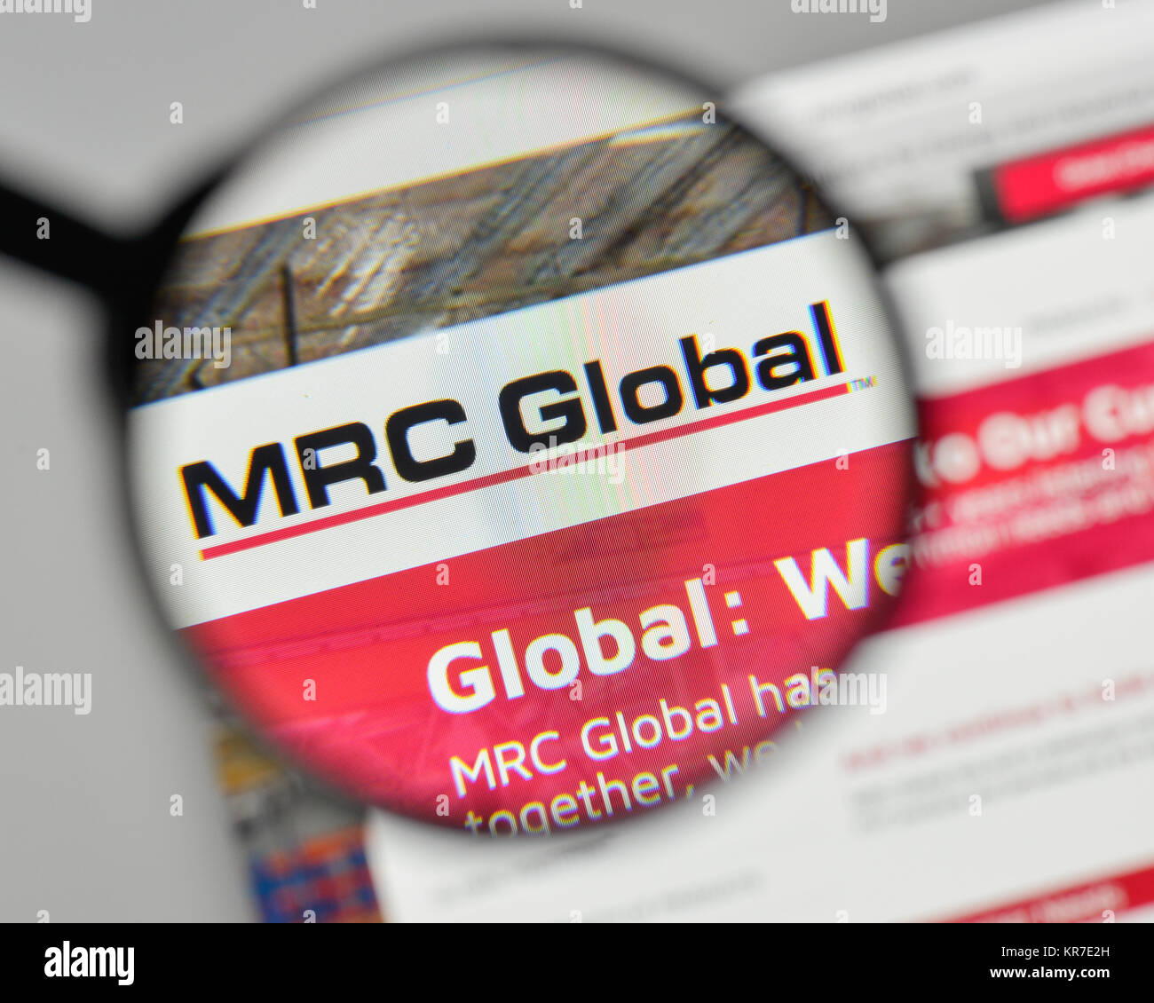 Milan, Italy - November 1, 2017: MRC Global logo on the website ...