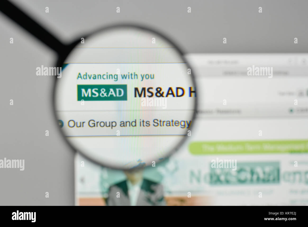 Milan, Italy - November 1, 2017: MS & AD Insurance Group Holdings logo ...