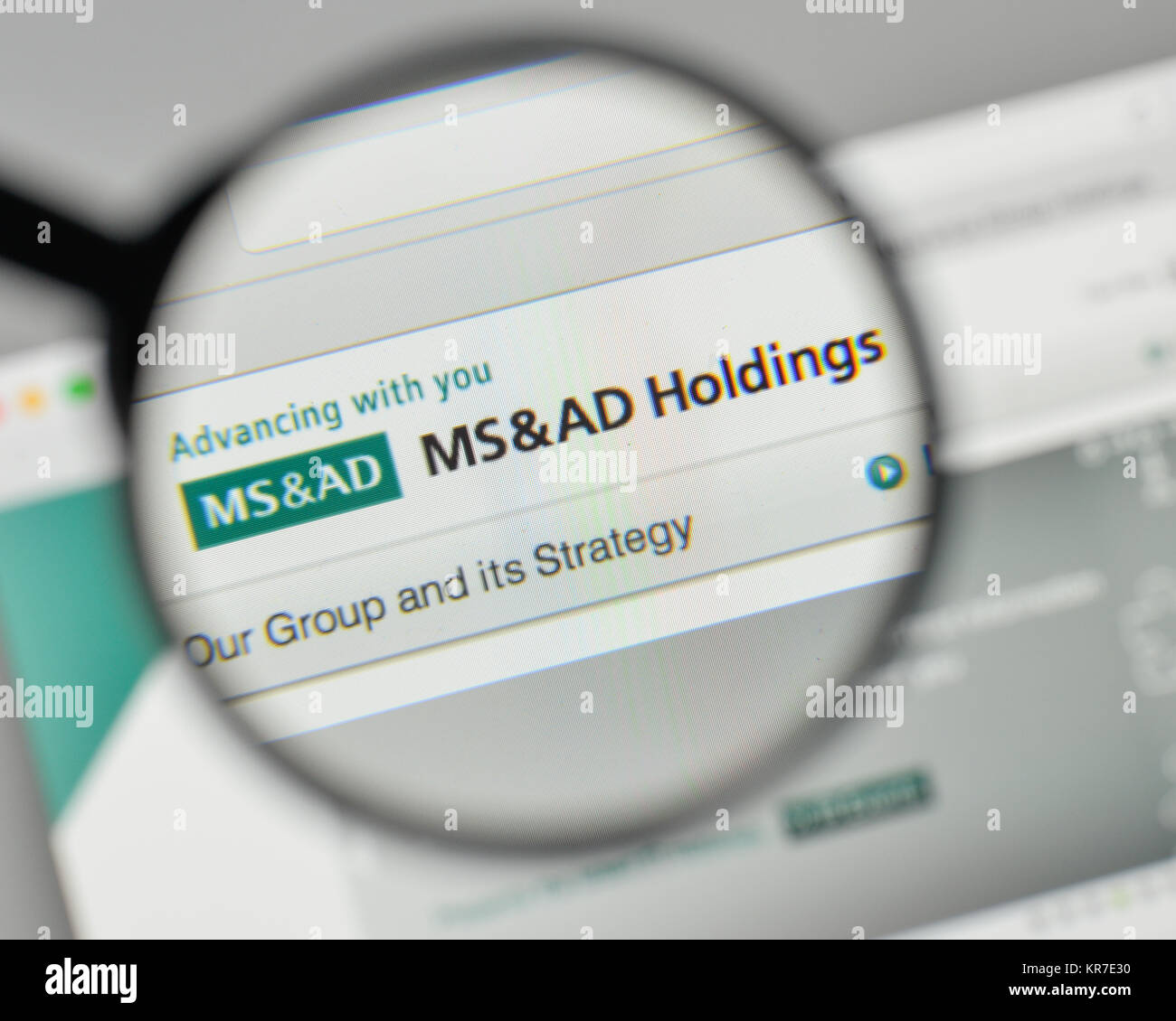 Milan, Italy - November 1, 2017: MS & AD Insurance Group Holdings logo ...