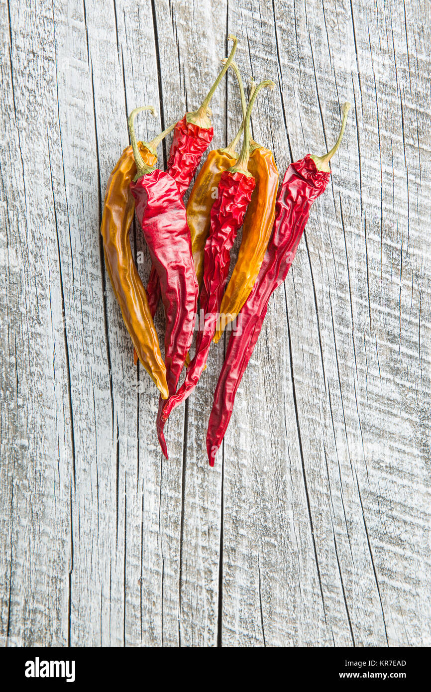 Dried chili peppers Stock Photo - Alamy