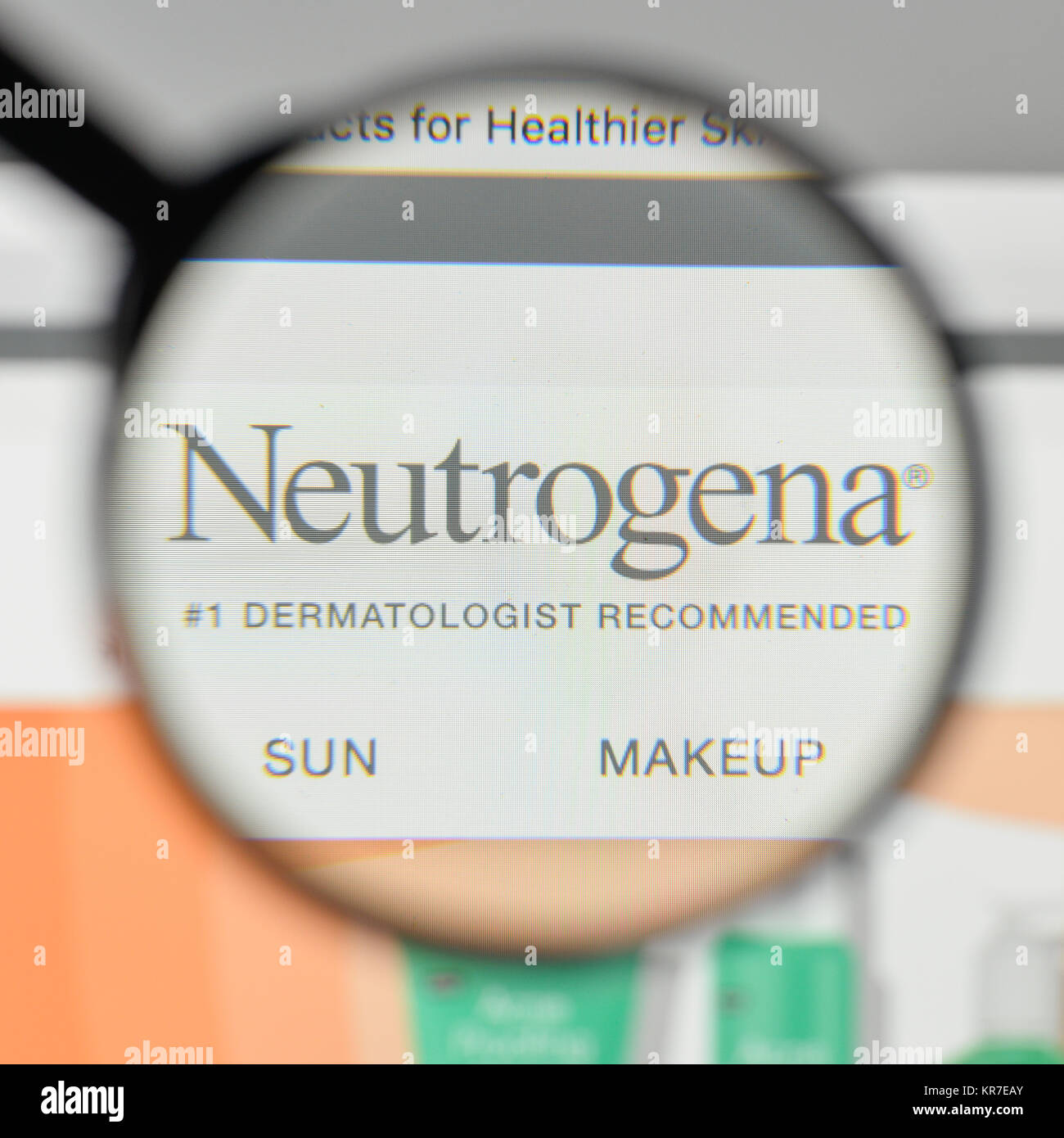 Milan, Italy - November 1, 2017: Neutrogena logo on the website ...