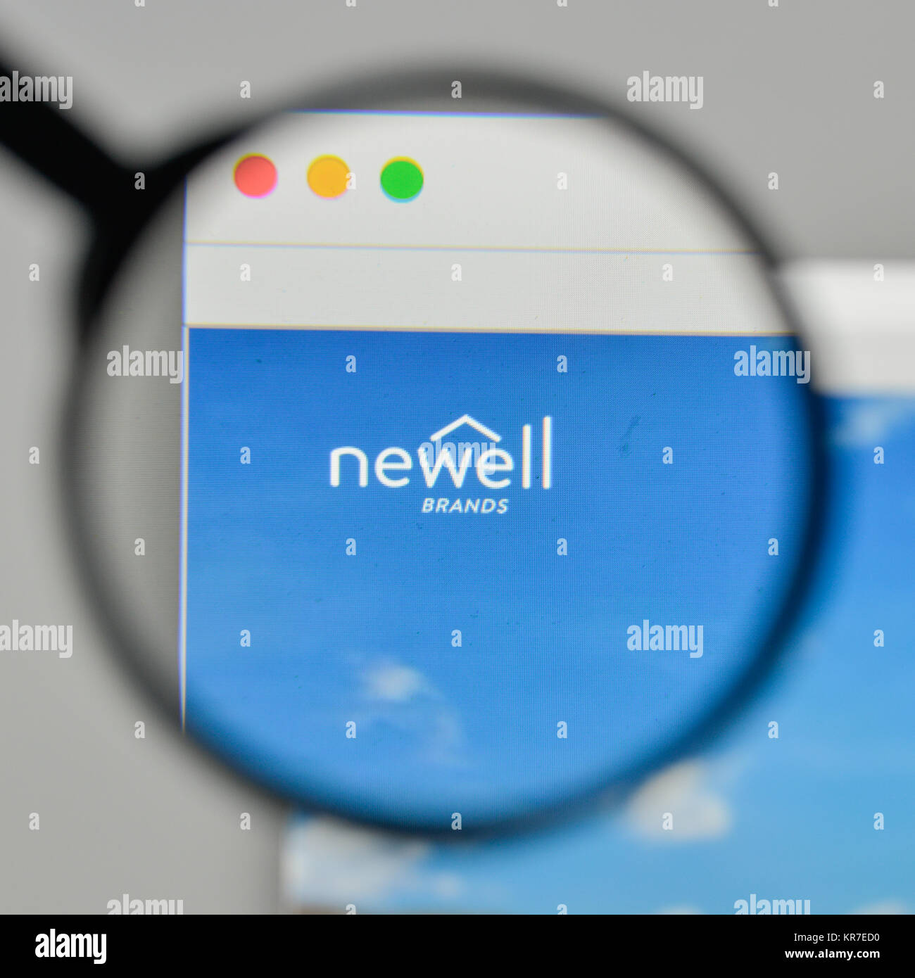 Milan, Italy - November 1, 2017: Newell Brands logo on the website ...