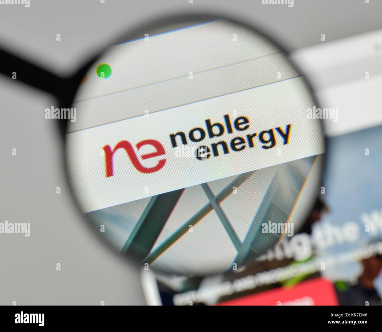 Milan, Italy - November 1, 2017: Noble Energy logo on the website ...
